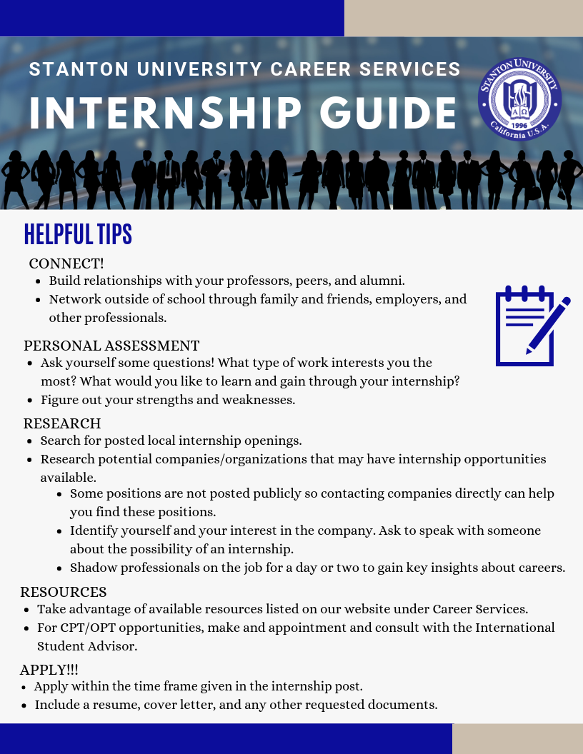 Internship Guide – Stanton University